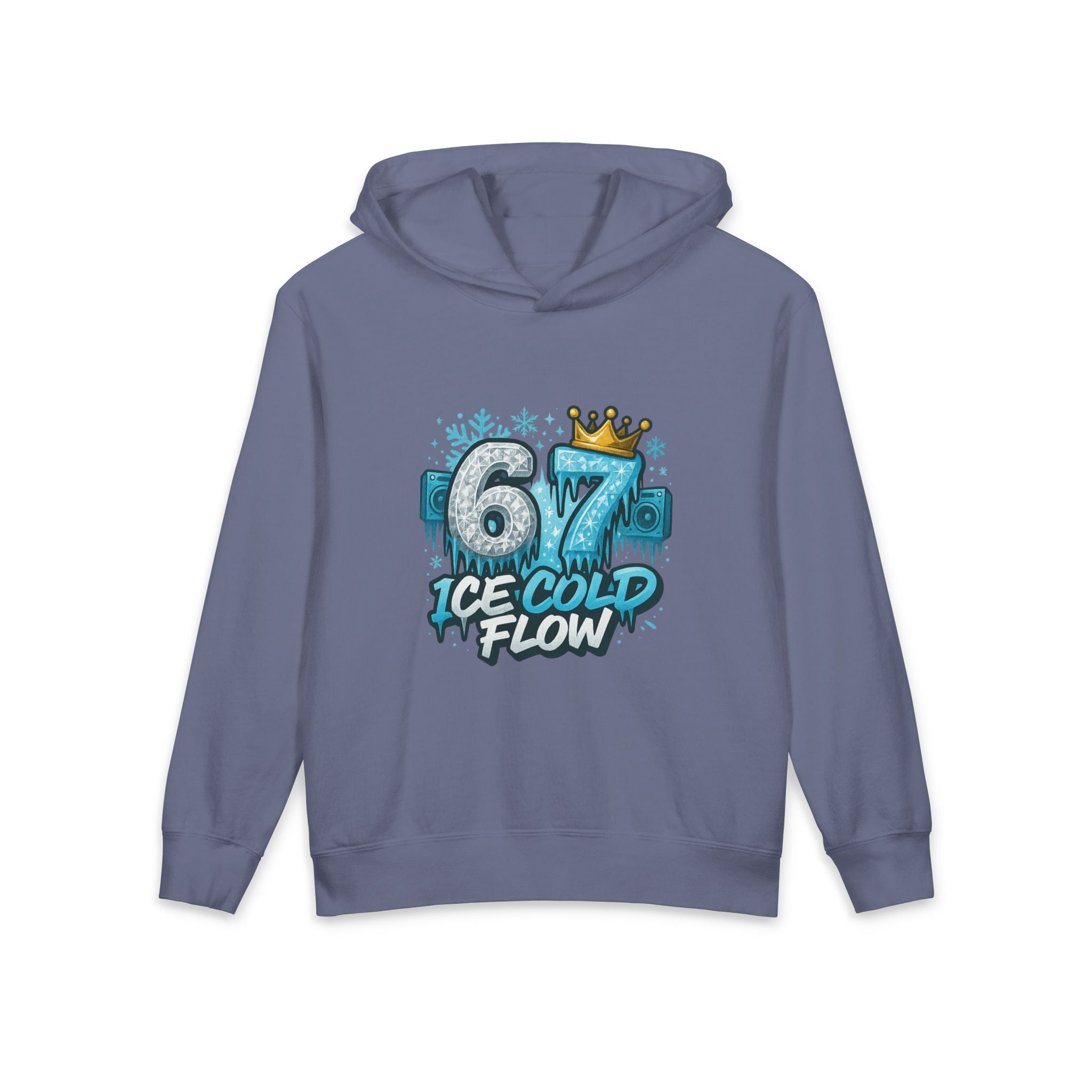 Youth Hoodie "67 Ice Cold Flow" Graphic Hooded Sweatshirt – blanksbyCSU