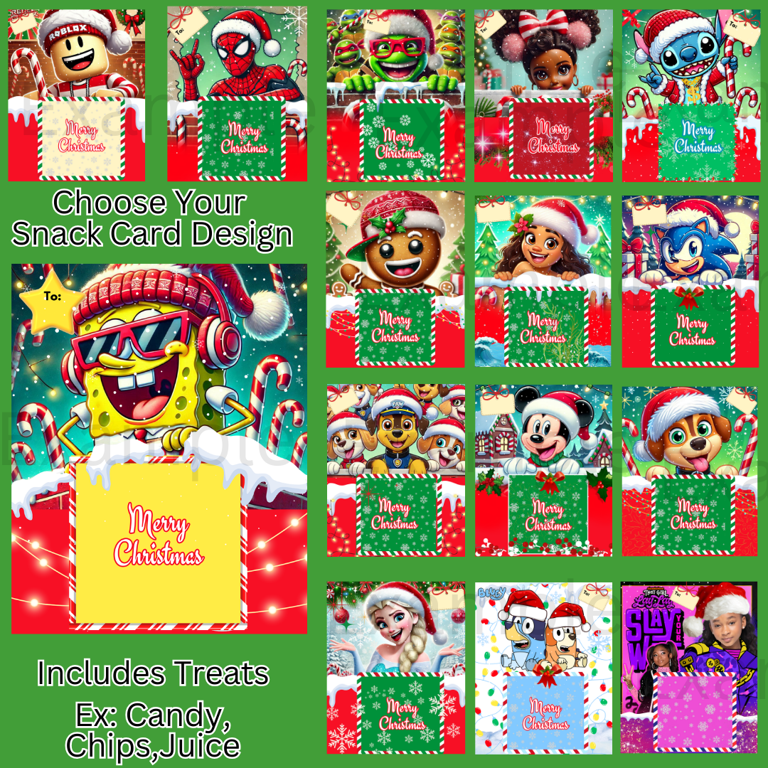 Editable Snack Christmas Card Templates – blanksbyCSU